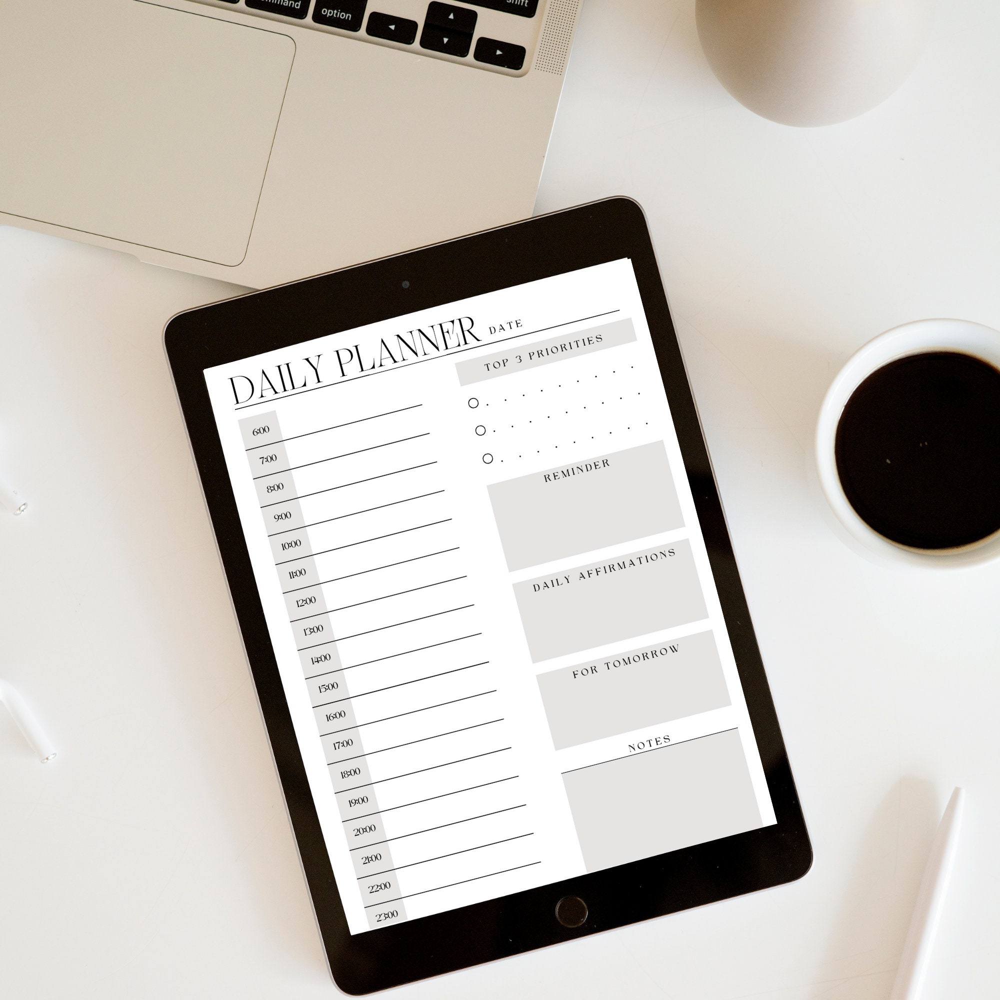 Minimalist Daily Planner Printable | Undated Planner Inserts | Daily to ...