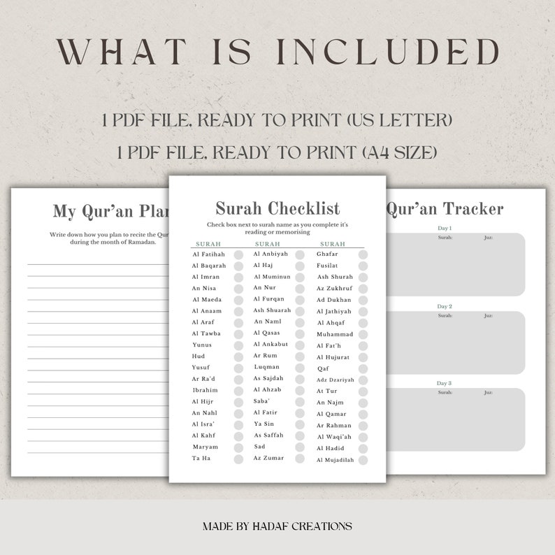 Quran Journal Digital | Quran Study | Quran Tracker | Quran Checklist ...