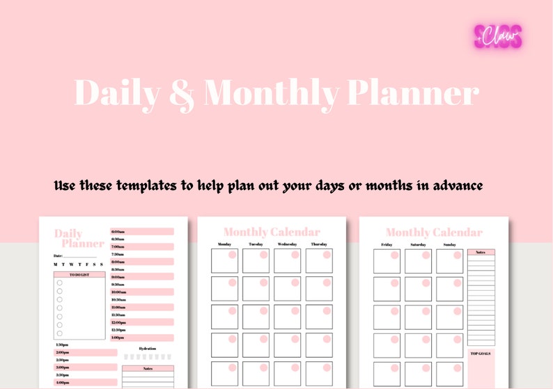 Nail Tech A4 Daily & Monthly Appointment Inventory Tracker Digital ...