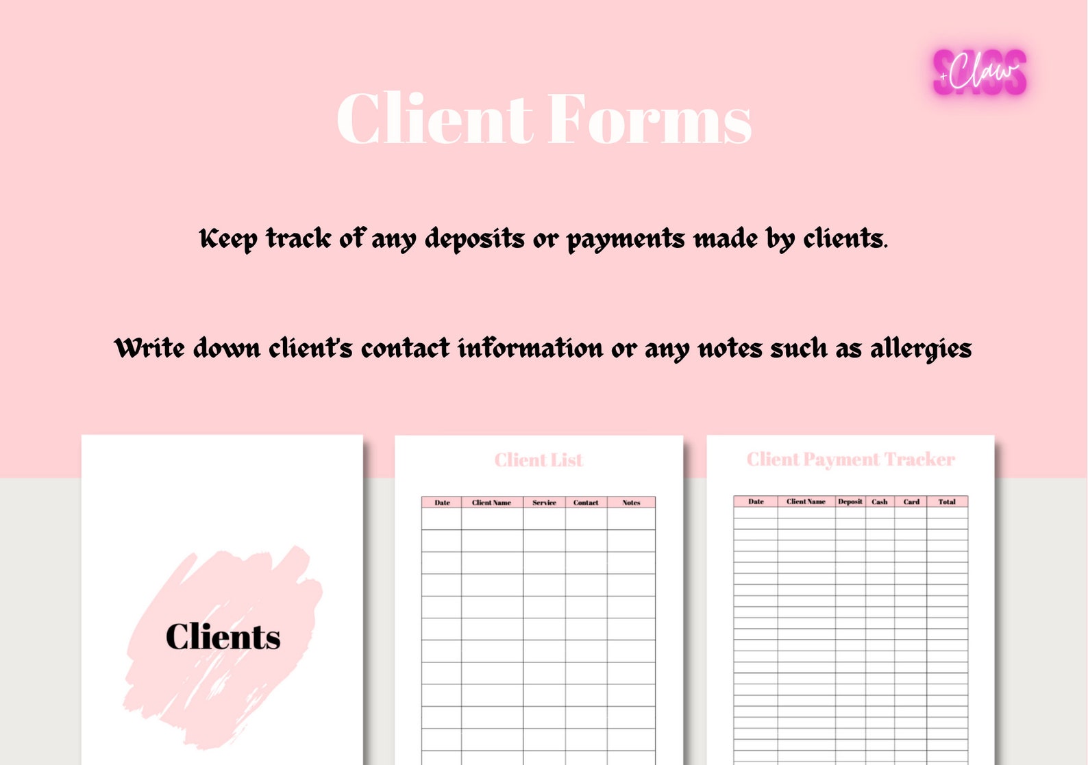 Nail Tech A4 Daily & Monthly Appointment Inventory Tracker Digital ...