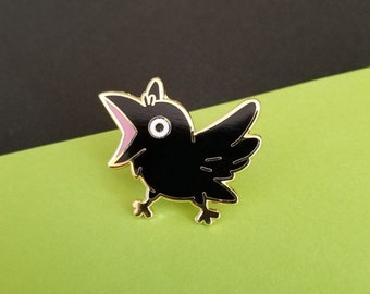 Raven Enamel Pins - Etsy
