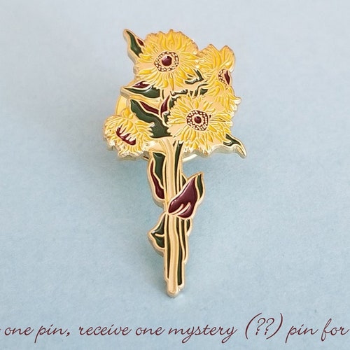 Sunflower Enamel Pin Flower Lapel Pins Enamel Pin Beautiful - Etsy