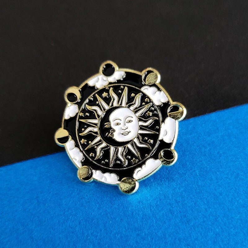 Moon Enamel Pin - Etsy