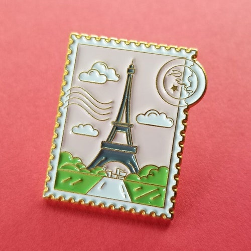 Paris Eiffel Tower Enamel Pin - Etsy