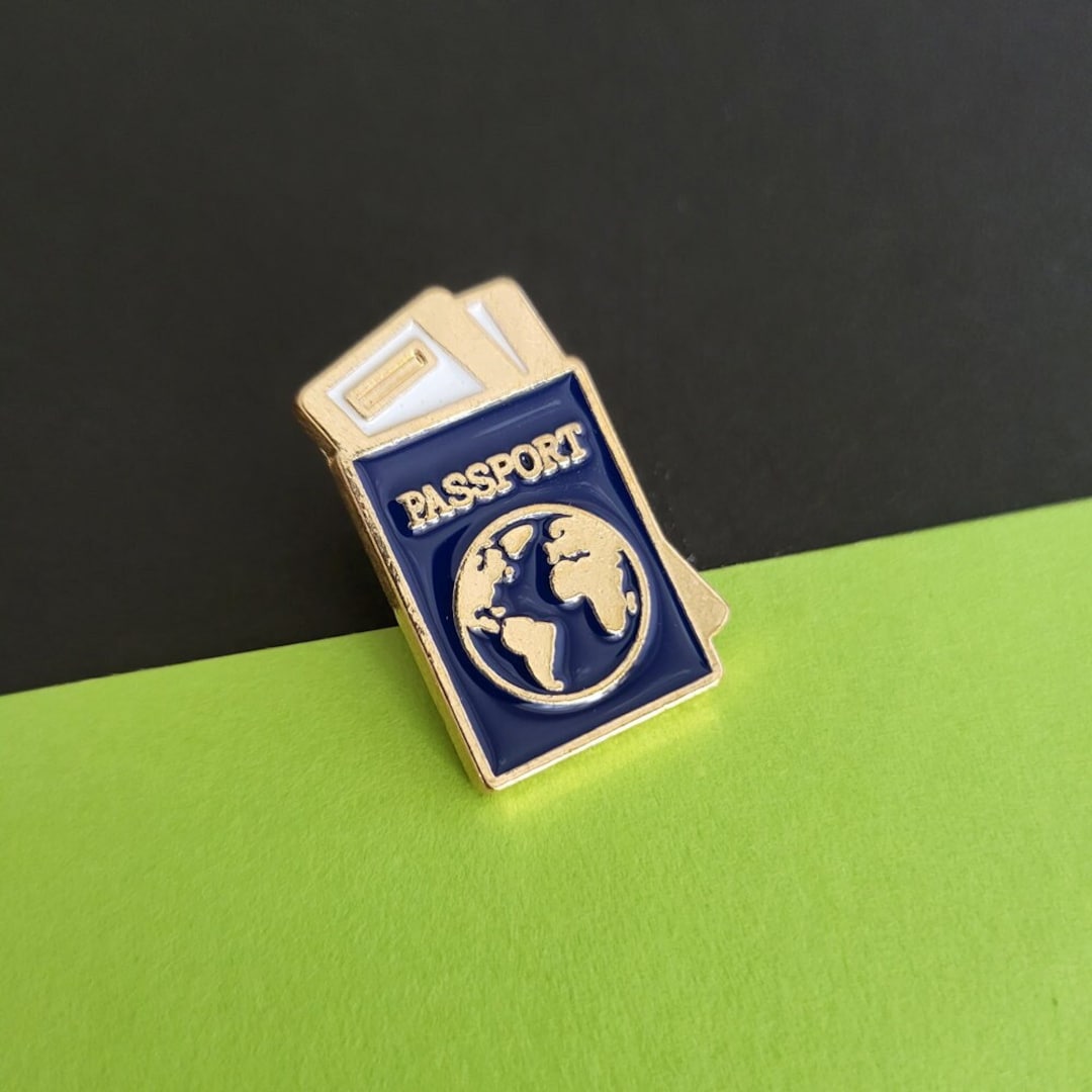 Passport Enamel Pin, Cute Travel Pin Badge, Travel Pins Gift, Gifts for ...