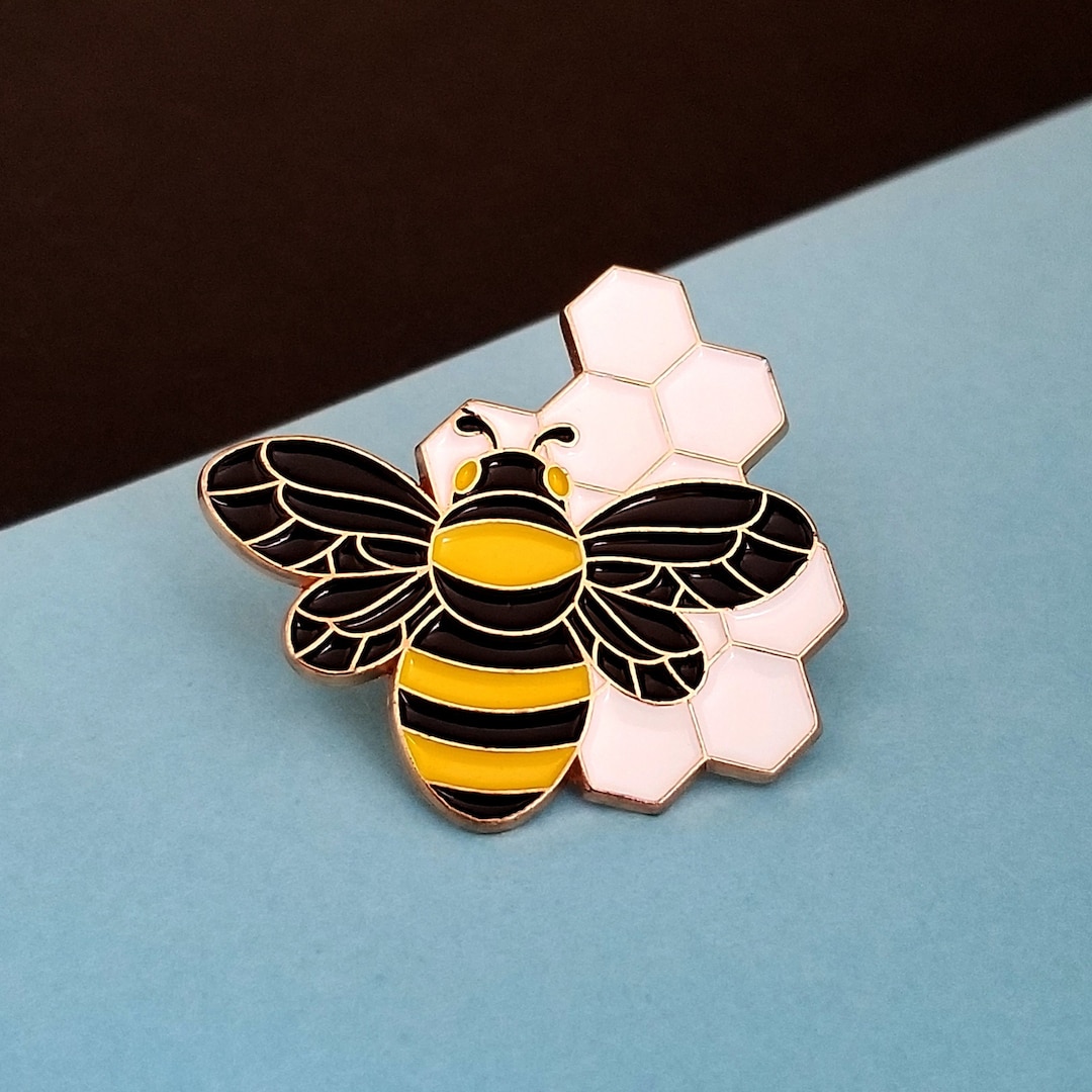 Honey Bee Enamel Pins, Bee Enamel Pins, Cute Bee Enamel Pins, Bee Lapel Pin Badge, Enamel Pins ...