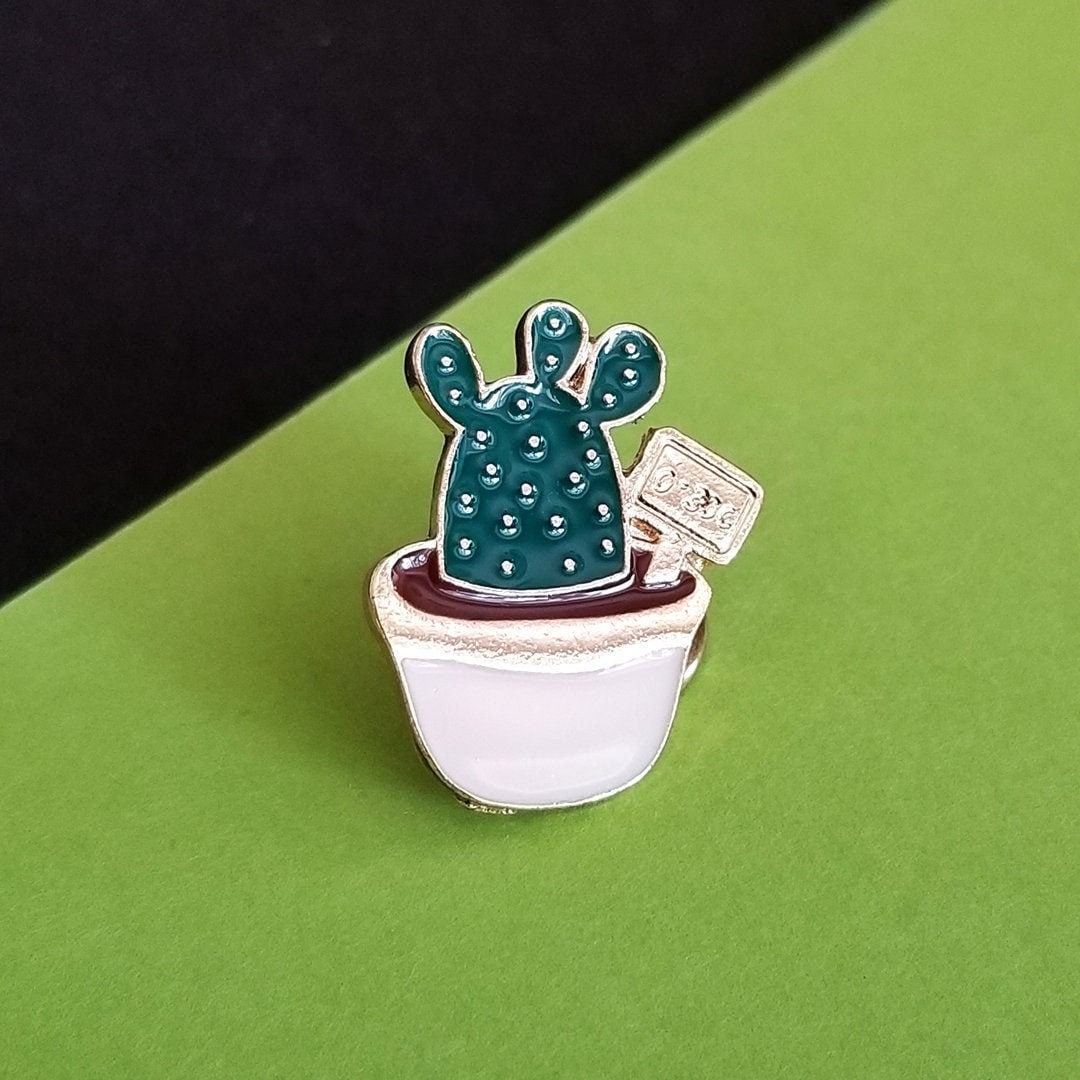 Cactus Enamel Pins, Cute Little Cactus Lapel Pins, Plant Enamel Pin ...