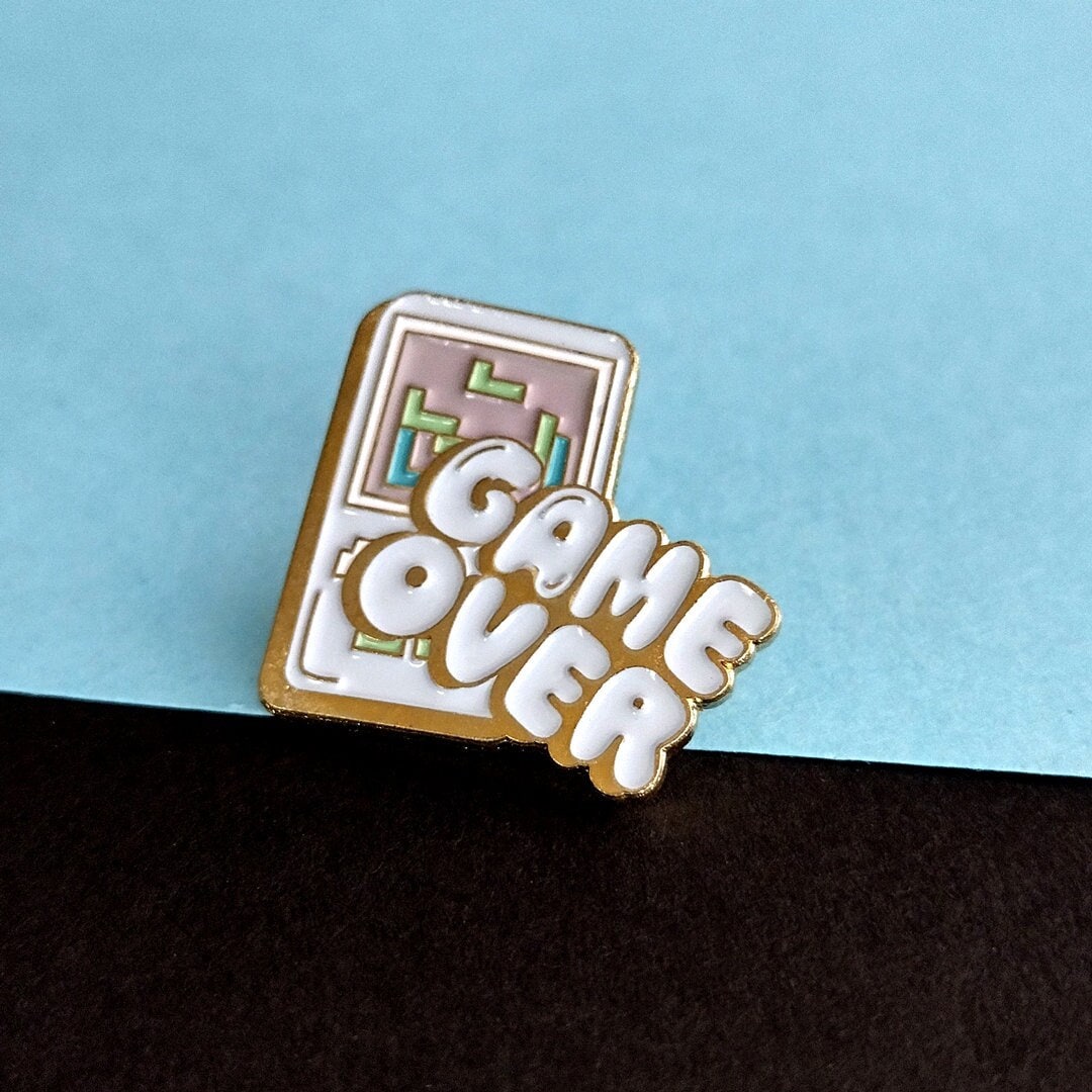 Game Over Enamel Pin, Gamer Gift Pin, Game Enamel Pin, Gifts for Him ...