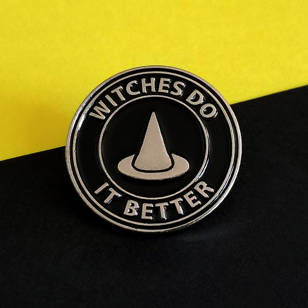 Witch Hat Enamel Pin, Witch Hat Badge, Enamel Pin, Enamel Lapel Pin ...