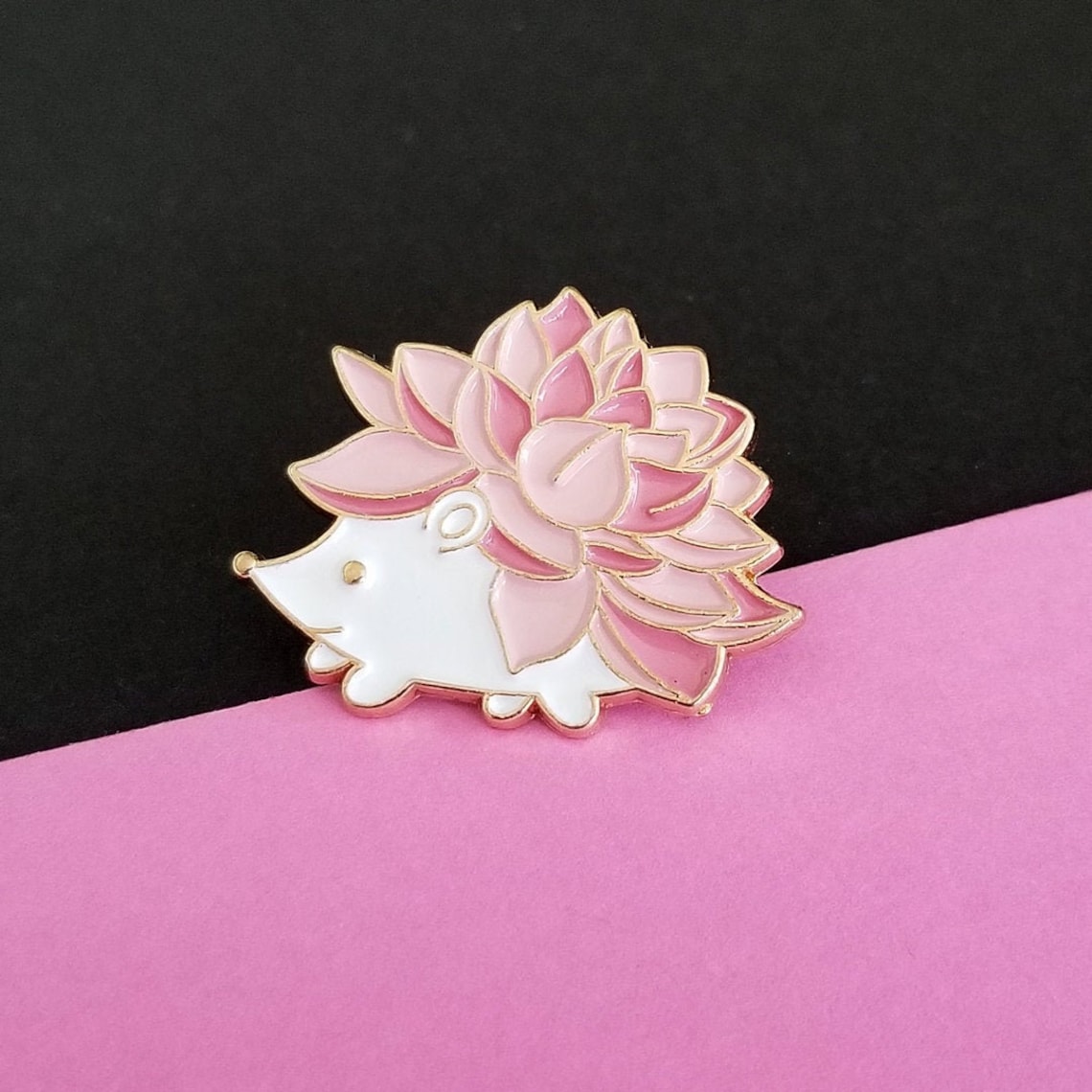 Flower Hedgehog Enamel Pin Hedgehog Lapel Pin Badge Hedgehog - Etsy