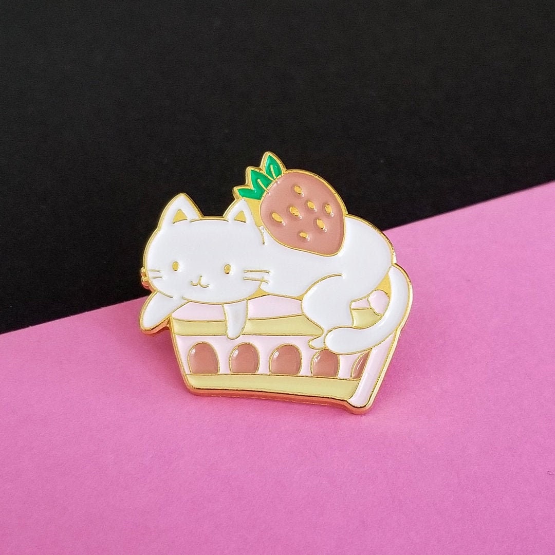Cat Pin Gift for Cat Lover Gift for Her Enamel Pin Cat Cat - Etsy