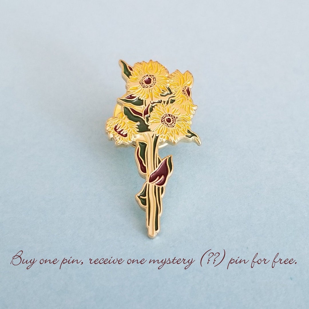 Sunflower Enamel Pin, Flower Lapel Pins, Enamel Pin, Beautiful Flower ...