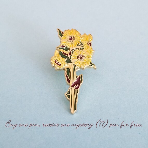 Sunflower Enamel Pin Flower Lapel Pins Enamel Pin Beautiful - Etsy