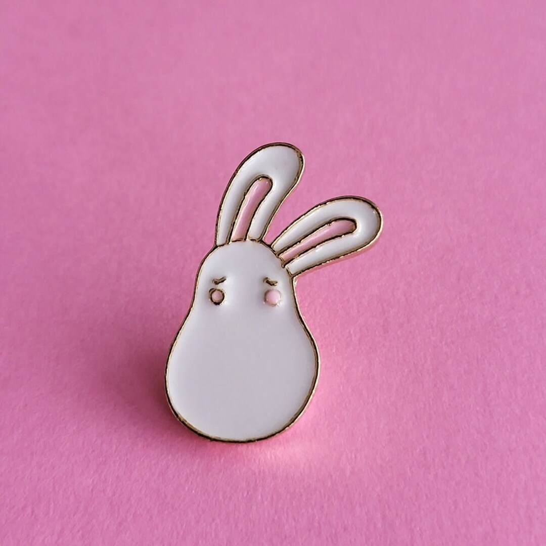 Bunny Enamel Pin, Cute Bunny Pin, Bag Pin, Jacket Pins, Enamel Pins ...