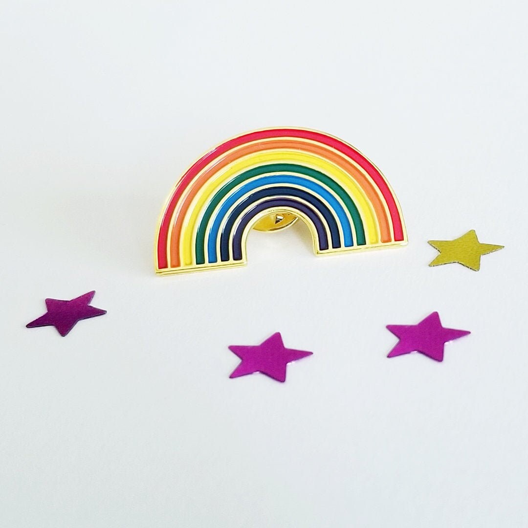 Rainbow Enamel Pins, Rainbow Lapel Pins, Rainbow Pins for Backpack ...