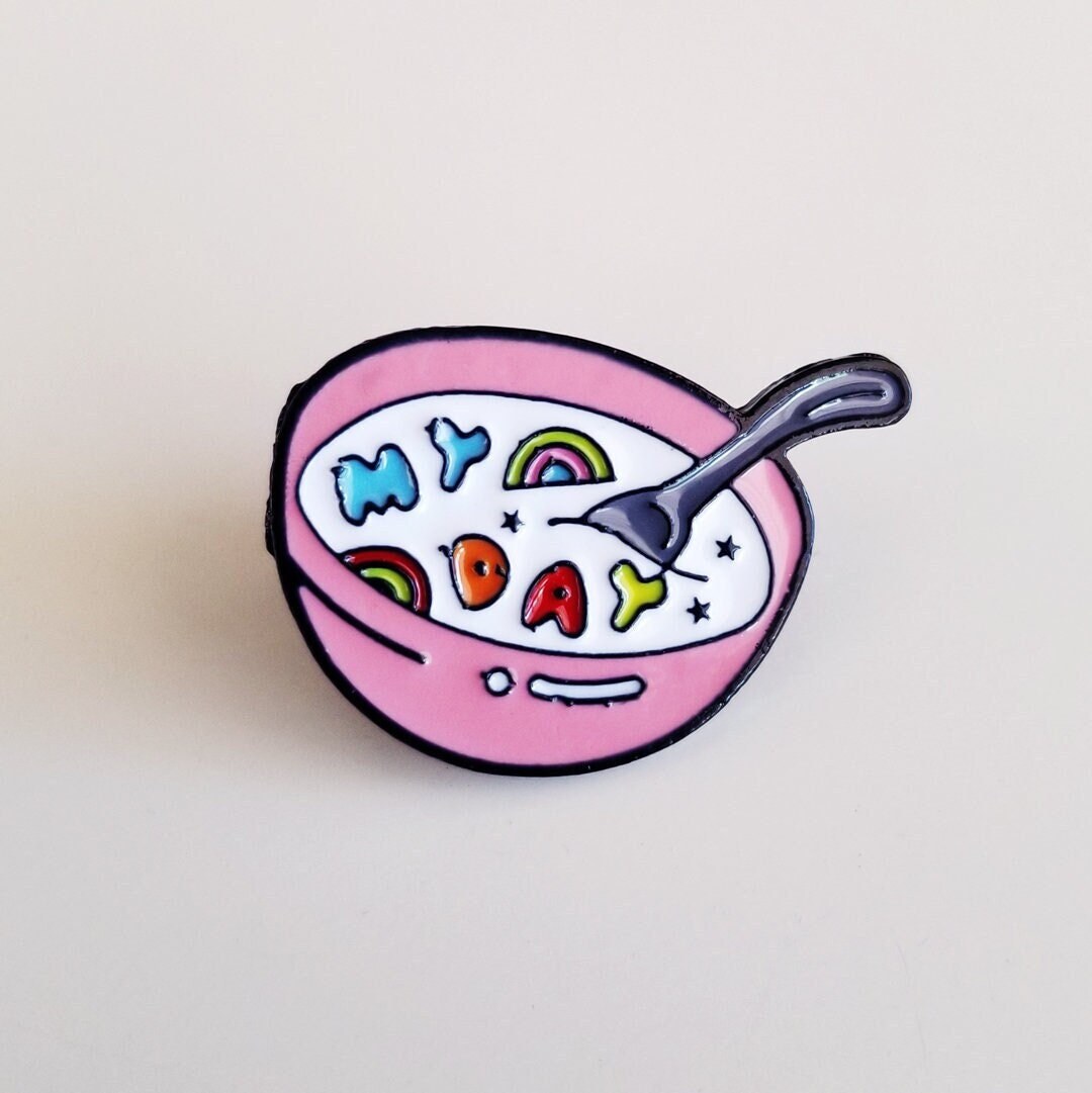 My Day Soup Enamel Pin, Cute Food Lapel Pin, Breakfast Enamel Pins ...