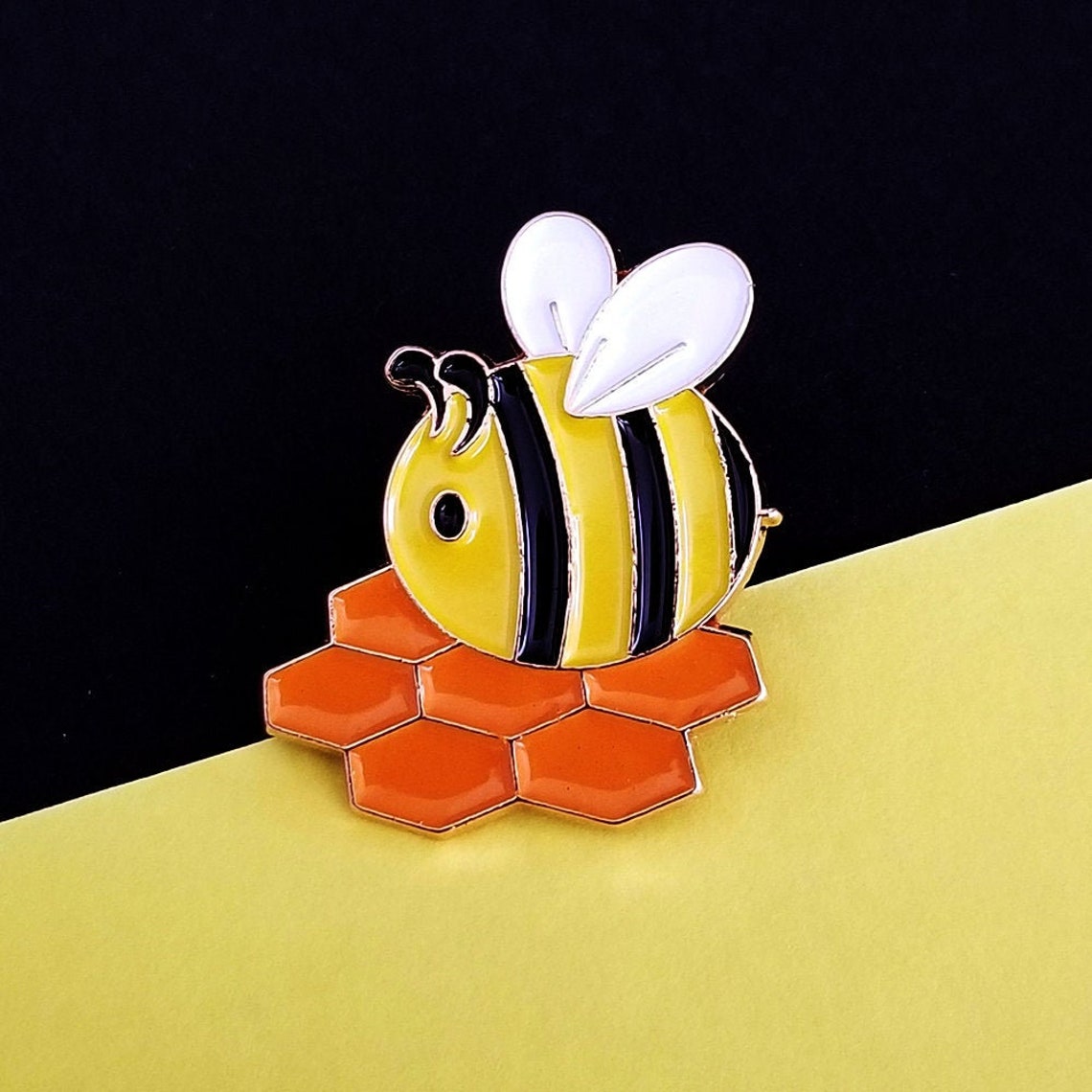 Bee Enamel Pins Cute Bee Enamel Pins Honey Bee Enamel Pins - Etsy