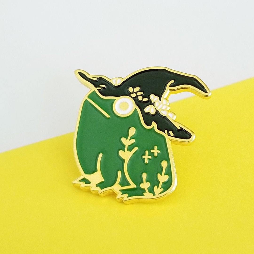 Frog Enamel Pin, Green Frog Lapel Pin, Green Frog Enamel Pins, Green ...