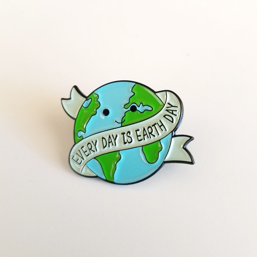 Everyday is Earth Day Enamel Pin, Pins Globe Enamel Pin L Earth Pin ...