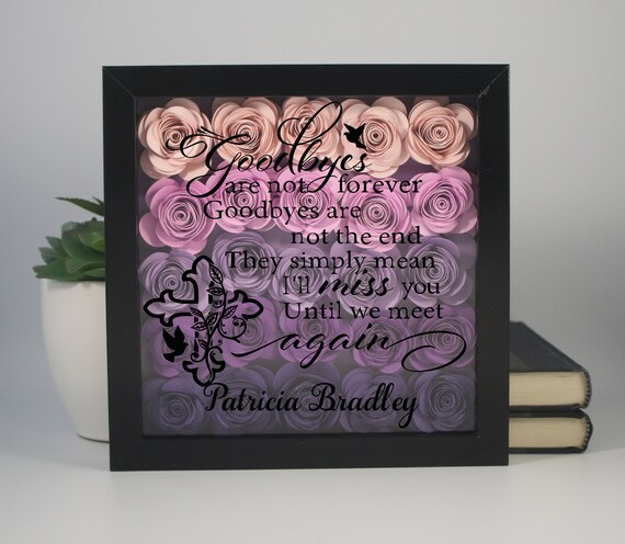 Memorial Shadow Box Grief Gift Memorial Gift Loss of | Etsy