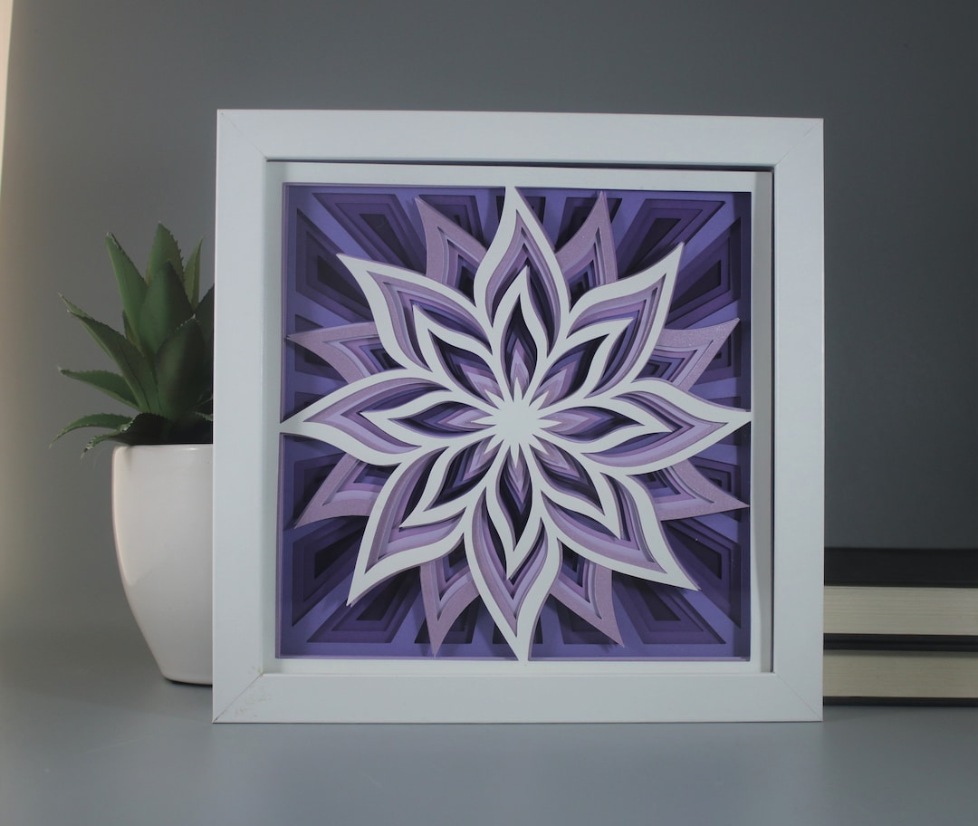 3D Layered Flower Mandala: Framed Paper Art - Etsy