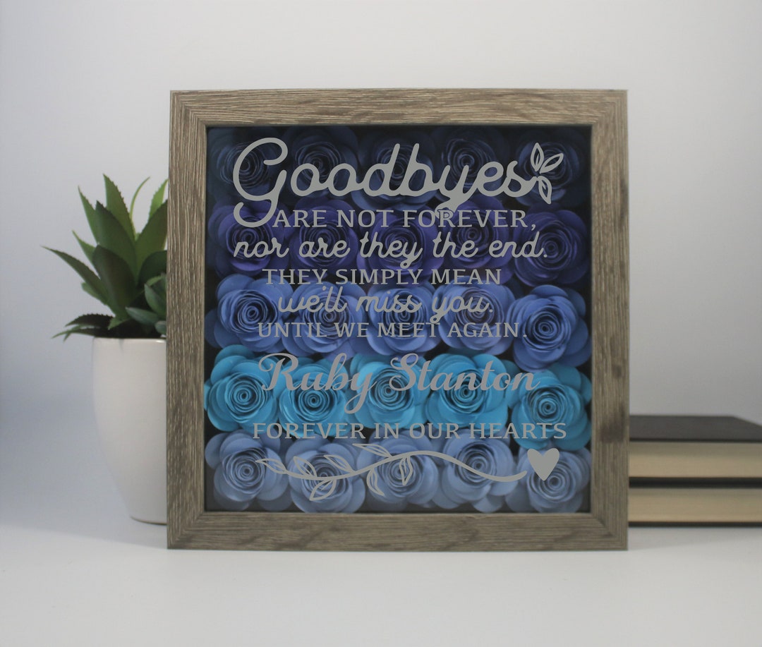 Memorial Shadow Box, Grief Gift, Memorial Gift, Loss of Father, Loss of ...