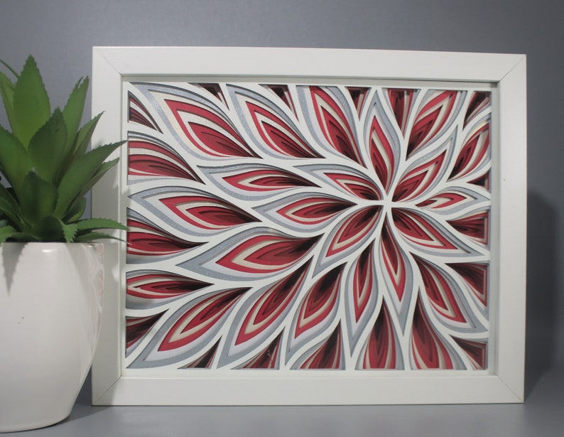 3D Layered Mandala, Mandala Wall Art, Paper Mandala, Framed Mandala ...