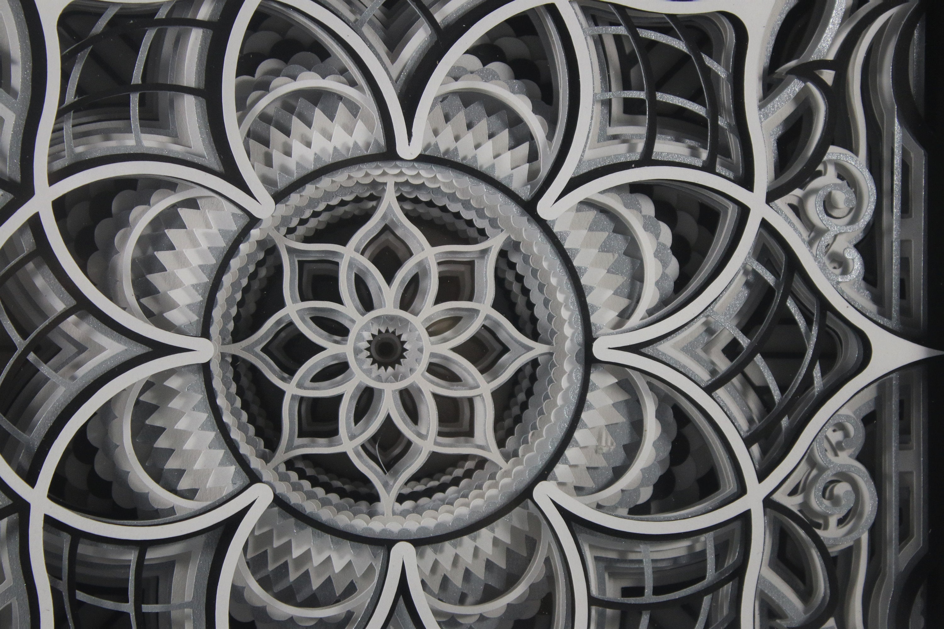 3D Layered Mandala, Mandala Wall Art, Paper Mandala, Framed Mandala ...