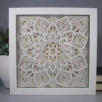 12" Multilayered 3D Paper Art Mandala, Framed - Etsy