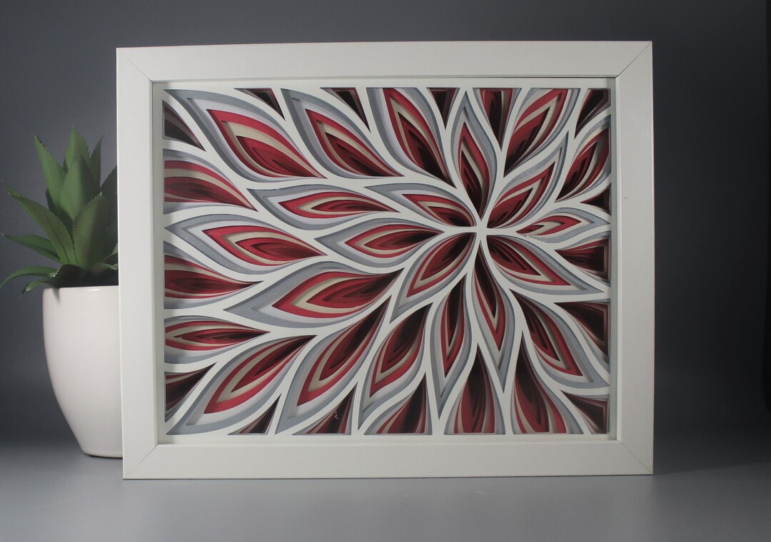3D Layered Mandala, Mandala Wall Art, Paper Mandala, Framed Mandala ...
