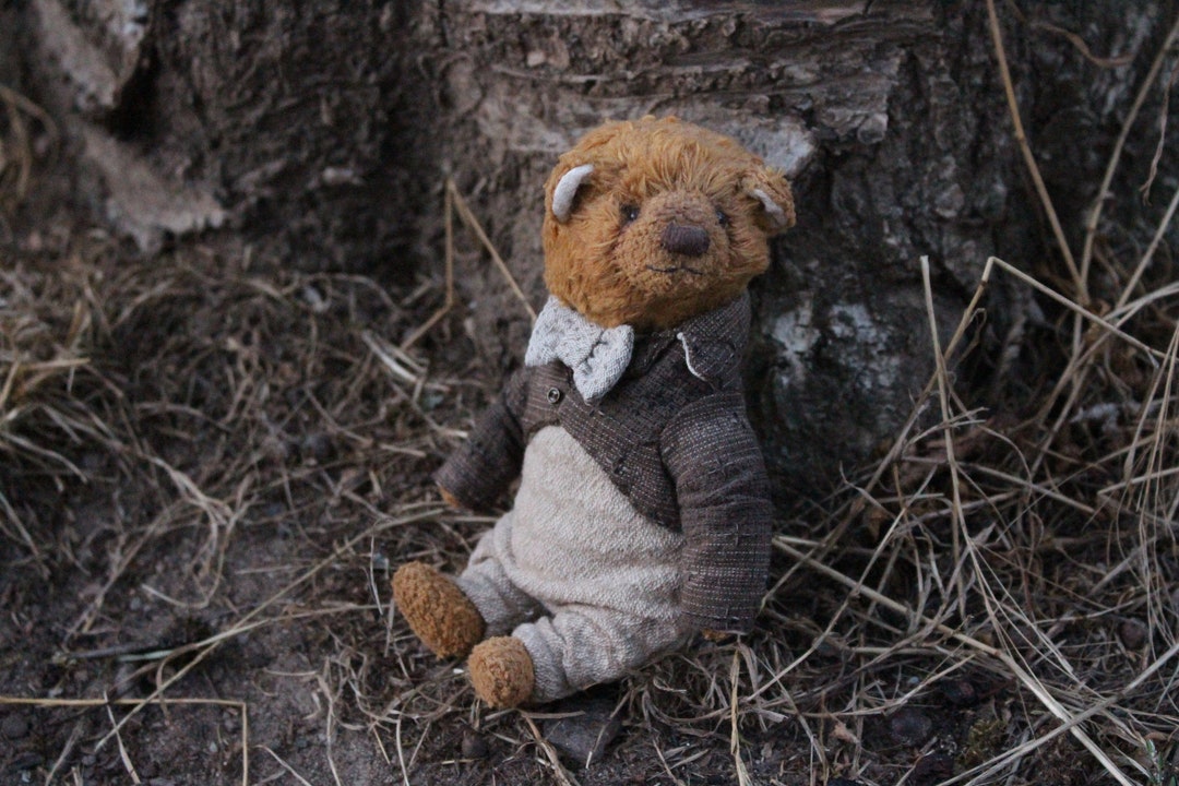 Handmade Plush Teddy Bear: Collectible German Plush Toy - Etsy
