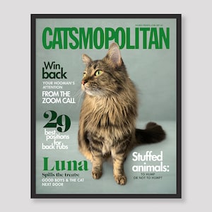 Custom Pet Magazine Cover | Digital or Framed | for Cats | Perfect Gift ...