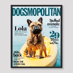 Custom Pet Magazine Cover | Digital or Framed | for Dogs and Cats ...