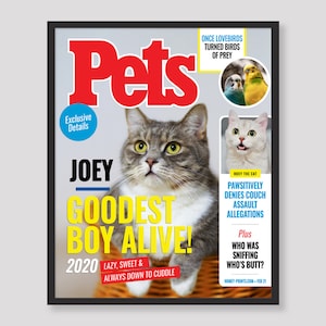 Custom Pet Magazine Cover | Digital or Framed | for Dogs and Cats ...