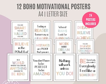 Motivational Classroom Posters Growth Mindset Posters Inspirational ...