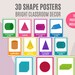 3D Shapes Poster Set | 3D Objects | Bright Classroom Decor | Printable ...