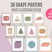 3D Shapes Poster Set 3D Objects Boho Classroom Decor Printable Shape ...