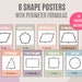 Perimeter Formula Posters | Set of 8 Posters | Geometry Posters | Math ...