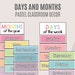 Days of the Week Months of the Year Classroom Display Posters Bright ...