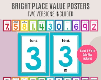 Rainbow Place Value - Etsy