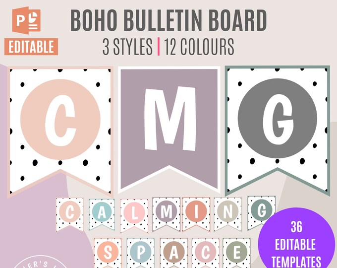 Editable Classroom Labels | Canva Template | Boho Classroom | Rectangle ...