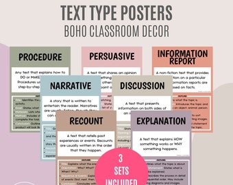 Text Types Posters, English Educational Printables, English Writing ...
