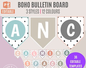 Bulletin Board Banner Bright Bunting Classroom Banner Bright Dotty ...