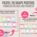 2D Shape Poster Bundle 2 Pack | Shape Poster Sets With Formulas for ...