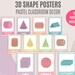 3D Shapes Poster Set | 3D Objects | Pastel Classroom Decor | Printable ...