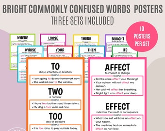 Homophone Posters - Etsy