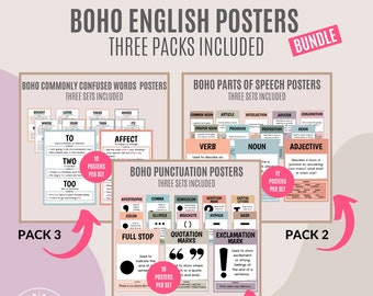 Boho Parts of Speech - Etsy