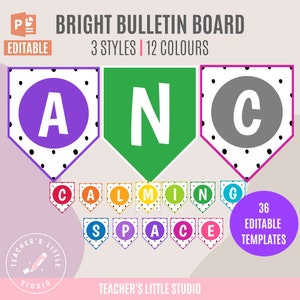 Bulletin Board Banner Bright Bunting Classroom Banner Bright Dotty ...