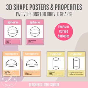 3D Shape Poster Sets With Properties | Printable Shape Posters With ...