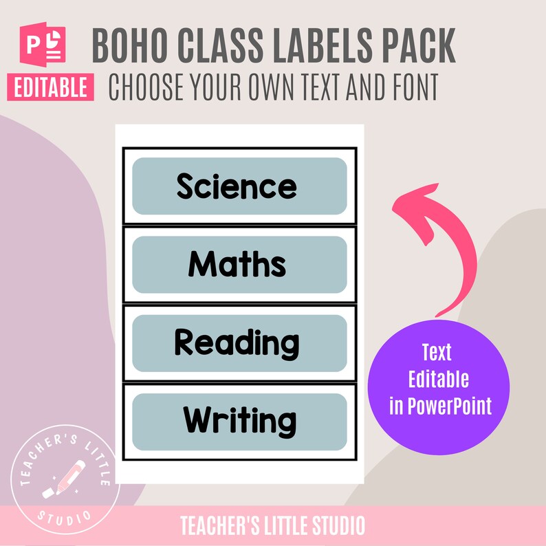 Boho Classroom Labels Editable Class Labels Pack Name Tags - Etsy